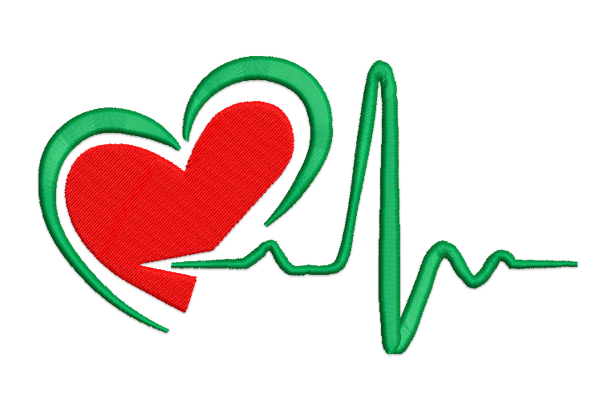 Free Heartbeat Machine Embroidery Design | Embroidize