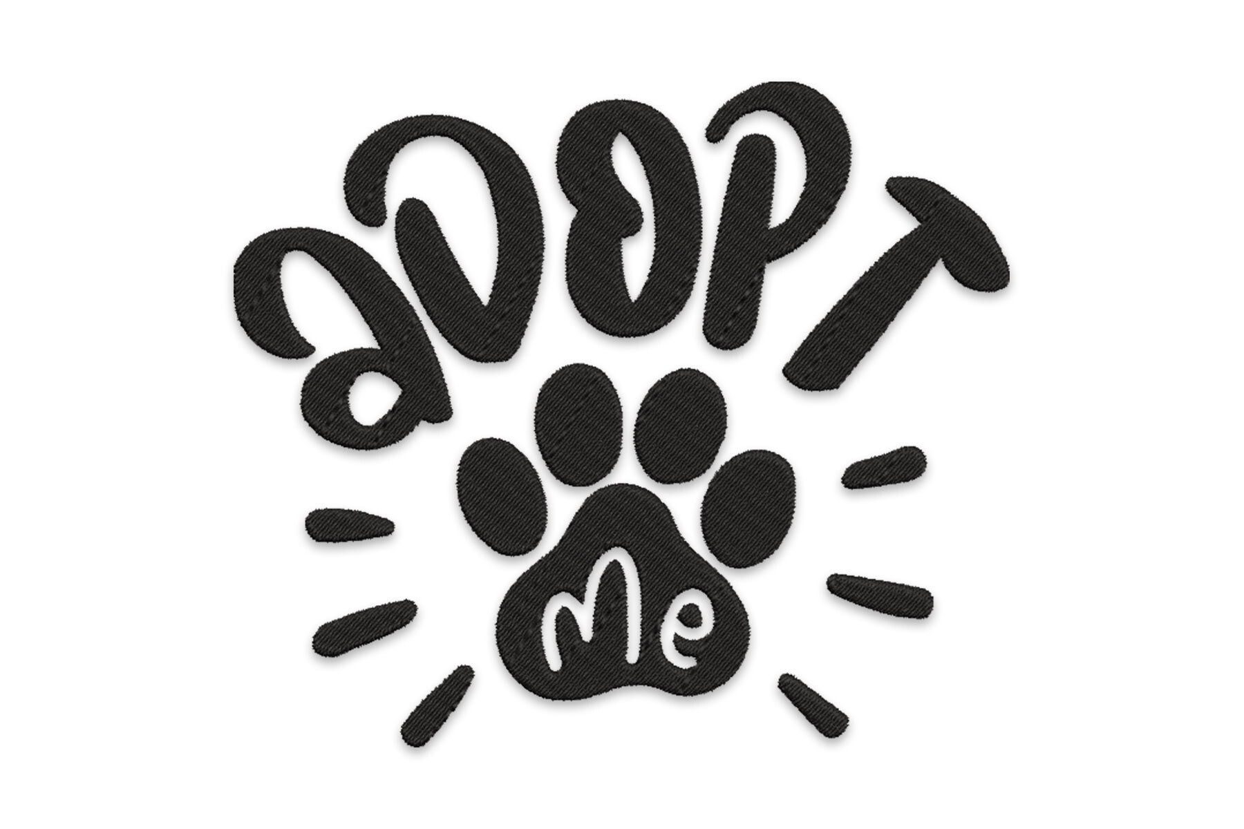Free Adopt Me Paw Print Embroidery Design File | Embroidize