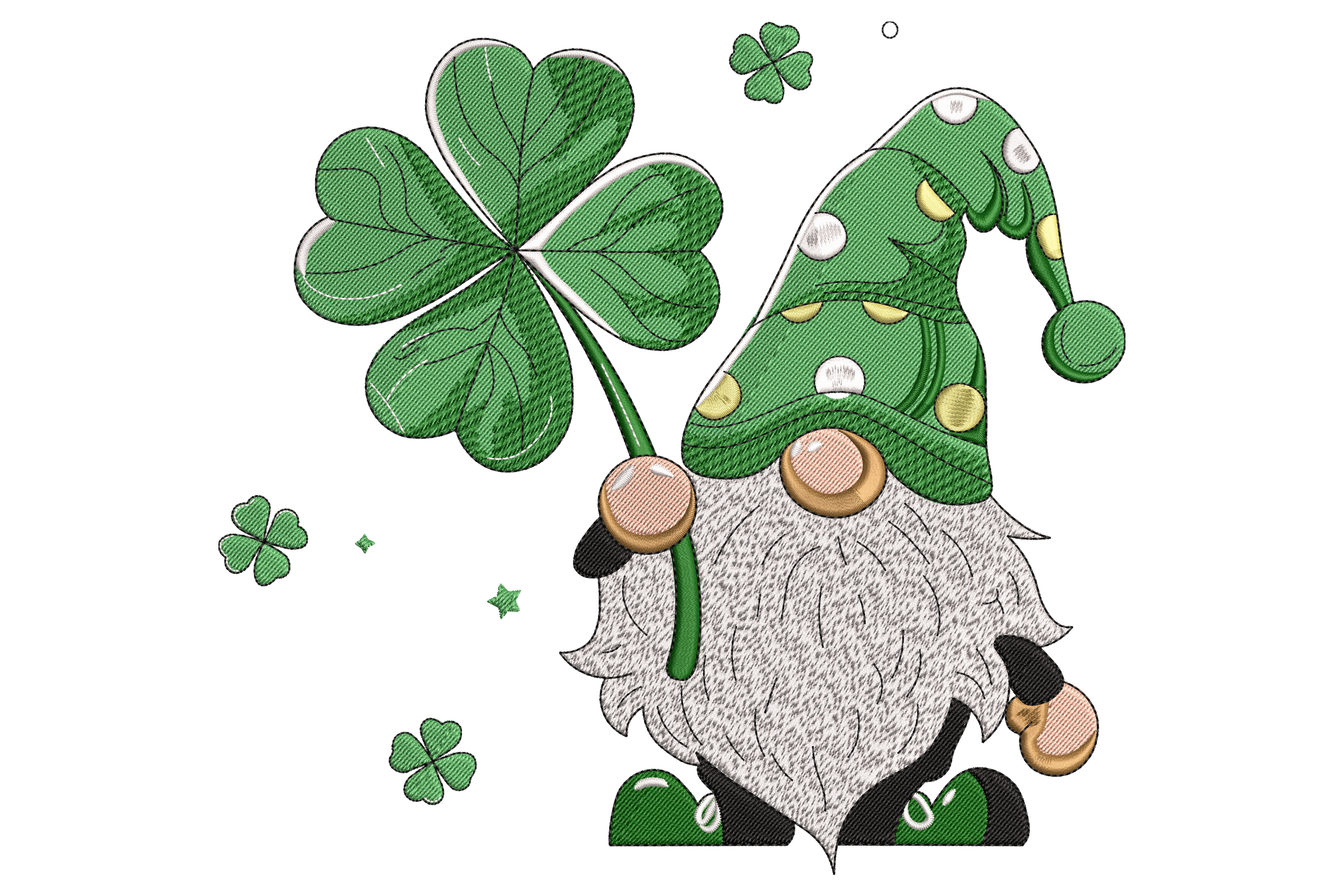 Free St Patricks Day Gnome Machine Embroidery Design | Embroidize