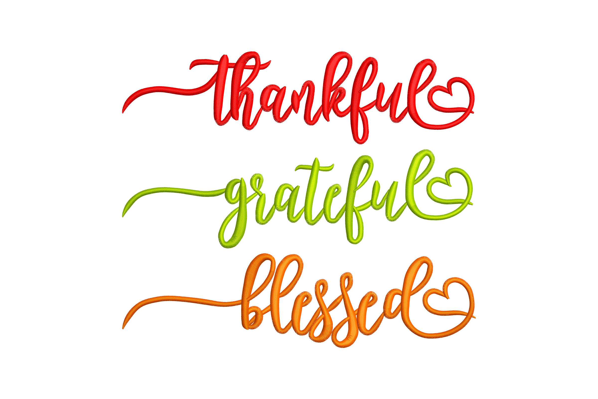Free Thankful Grateful Blessed Embroidery File | Fall Quote Design for ...