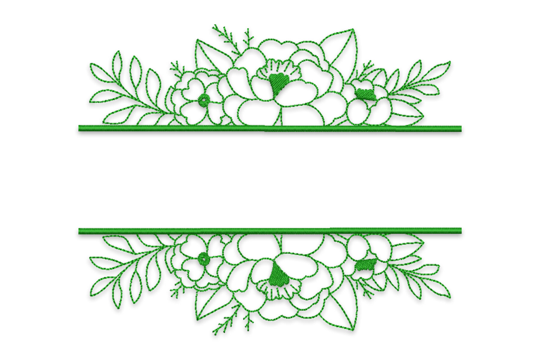 Flower Split Embroidery Design File | Embroidize