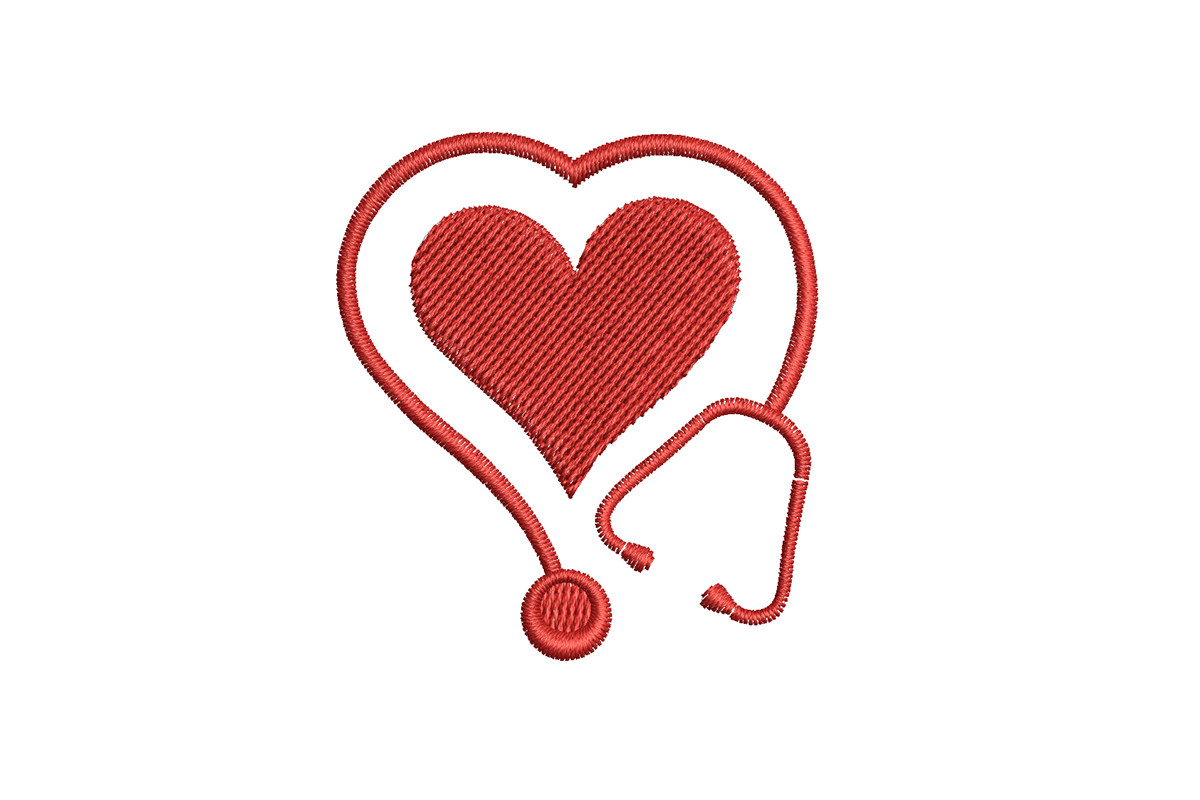 Heart Stethoscope – Nurse Machine Embroidery Design | Embroidize