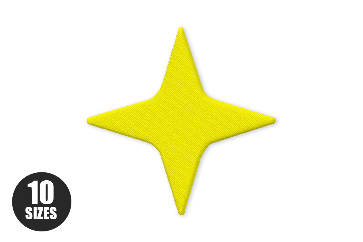 Simple Sparkle Star – Machine Embroidery Design | Embroidize