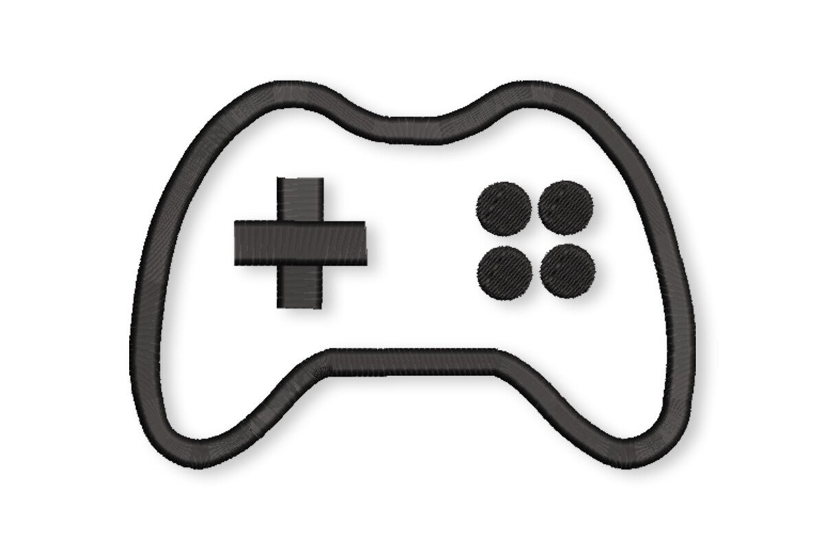 Outline Gamepad Icon – Machine Embroidery Design | Embroidize