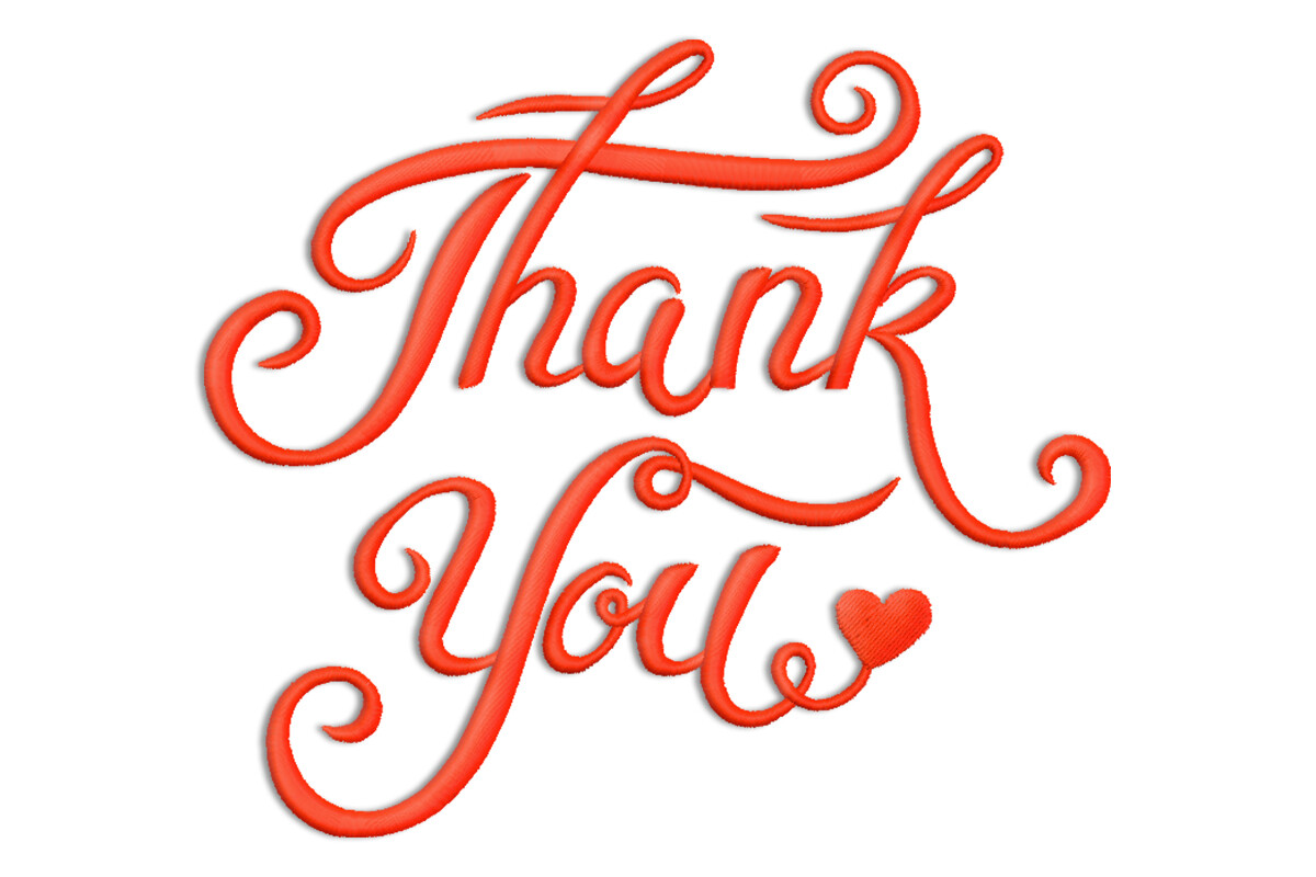 Thank You Quote– Machine Embroidery Design | Embroidize
