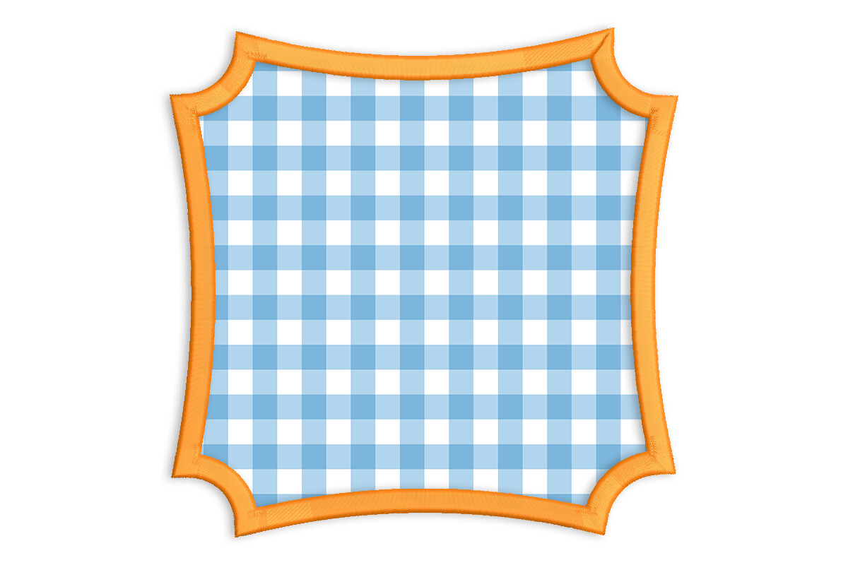 Tall Fancy Frame Applique – Monogram Patch Embroidery | Embroidize