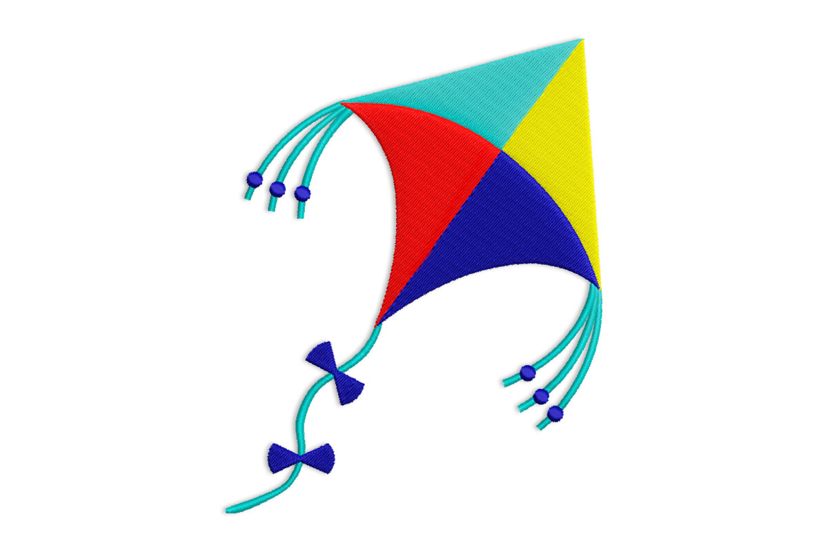 Colorful Kite – Machine Embroidery Design | Embroidize