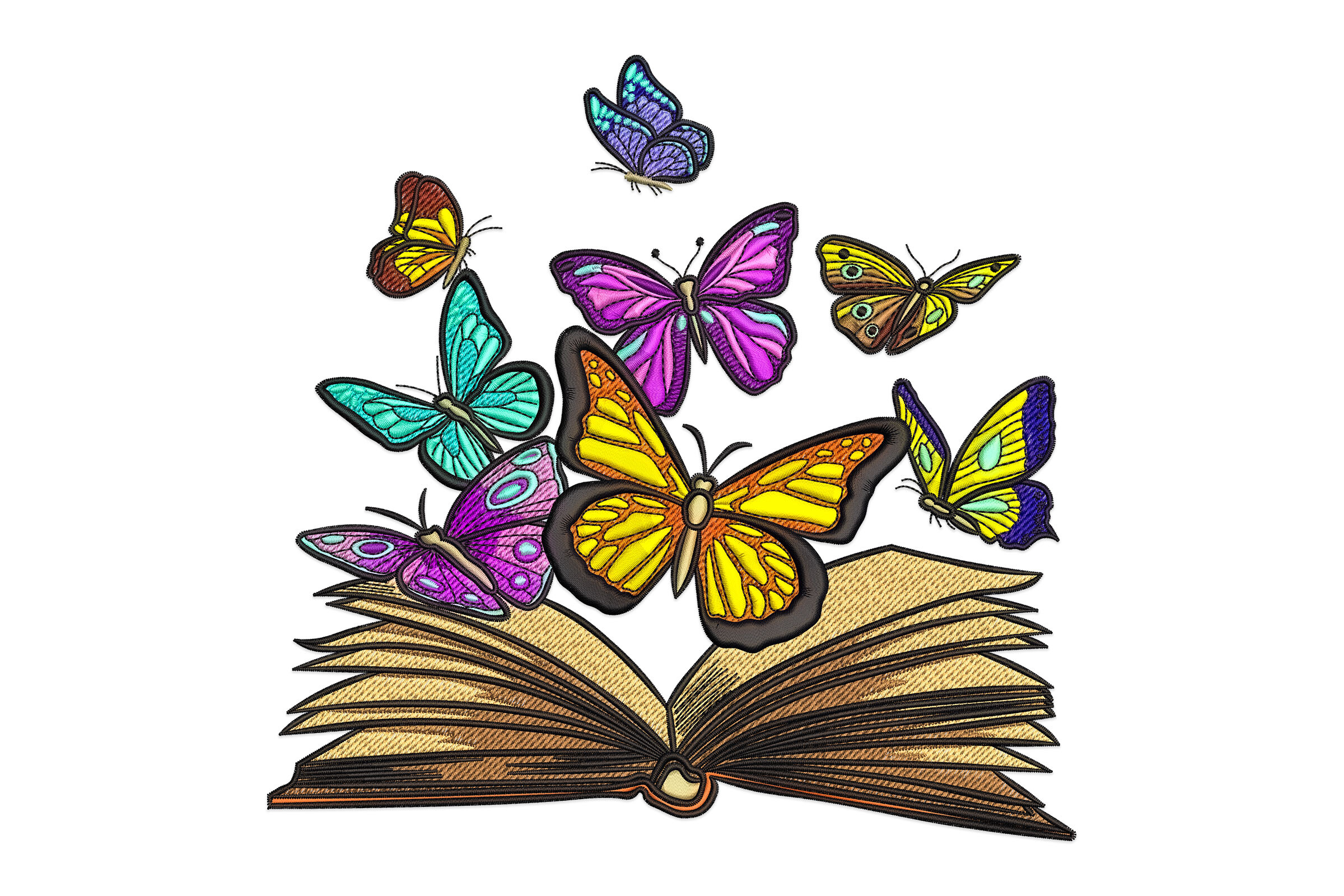 Book & Butterflies – Machine Embroidery Design | Embroidize