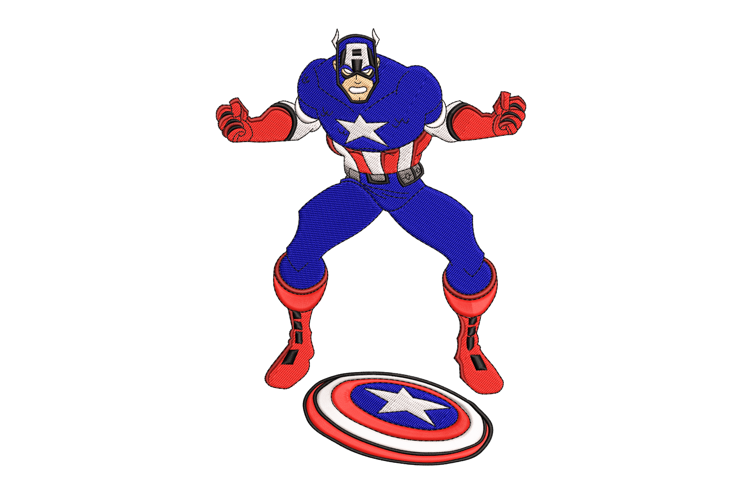 Shield Toss Hero Pose – Machine Embroidery Design | Embroidize