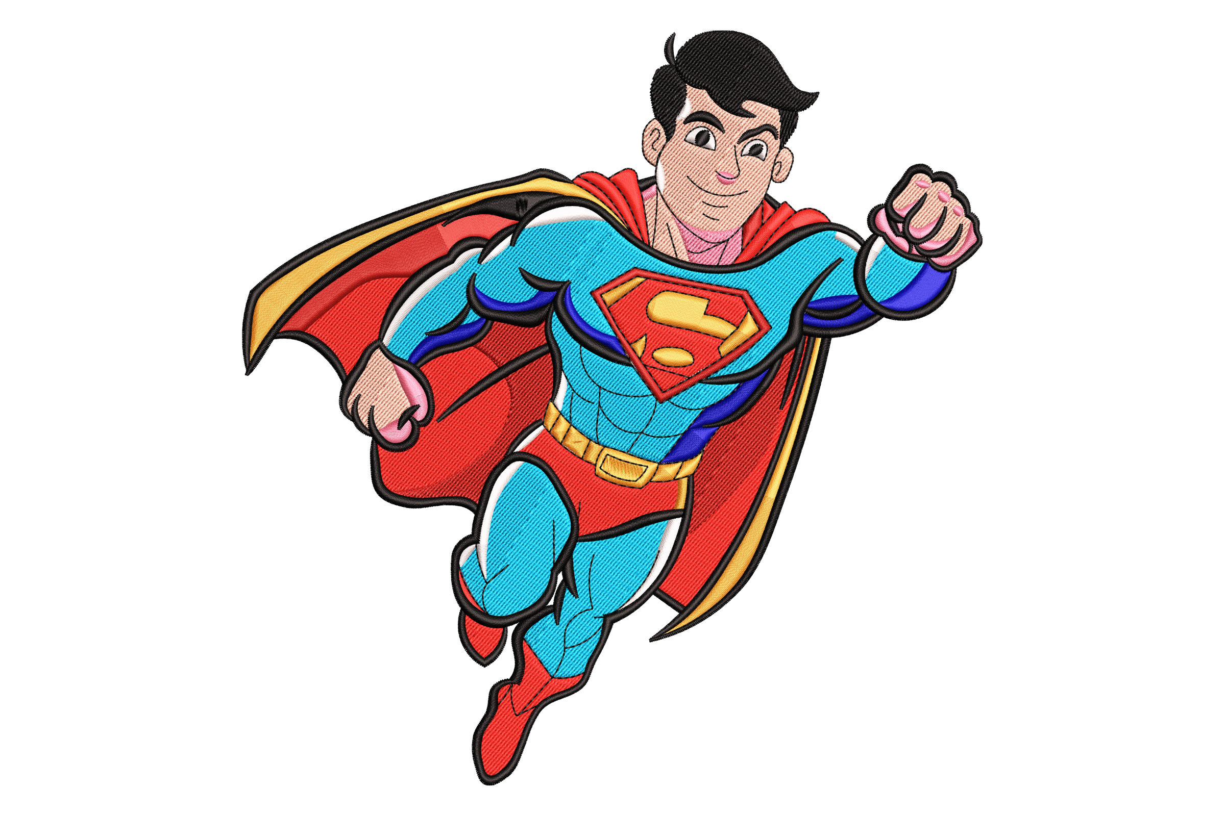 Superman Cartoon Flying – Machine Embroidery Design | Embroidize