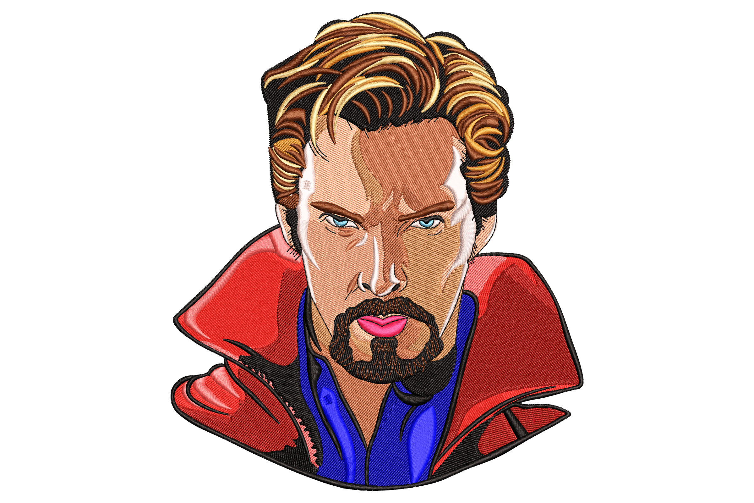Doctor Strange Portrait Embroidery Design – Multi-Color File | Embroidize