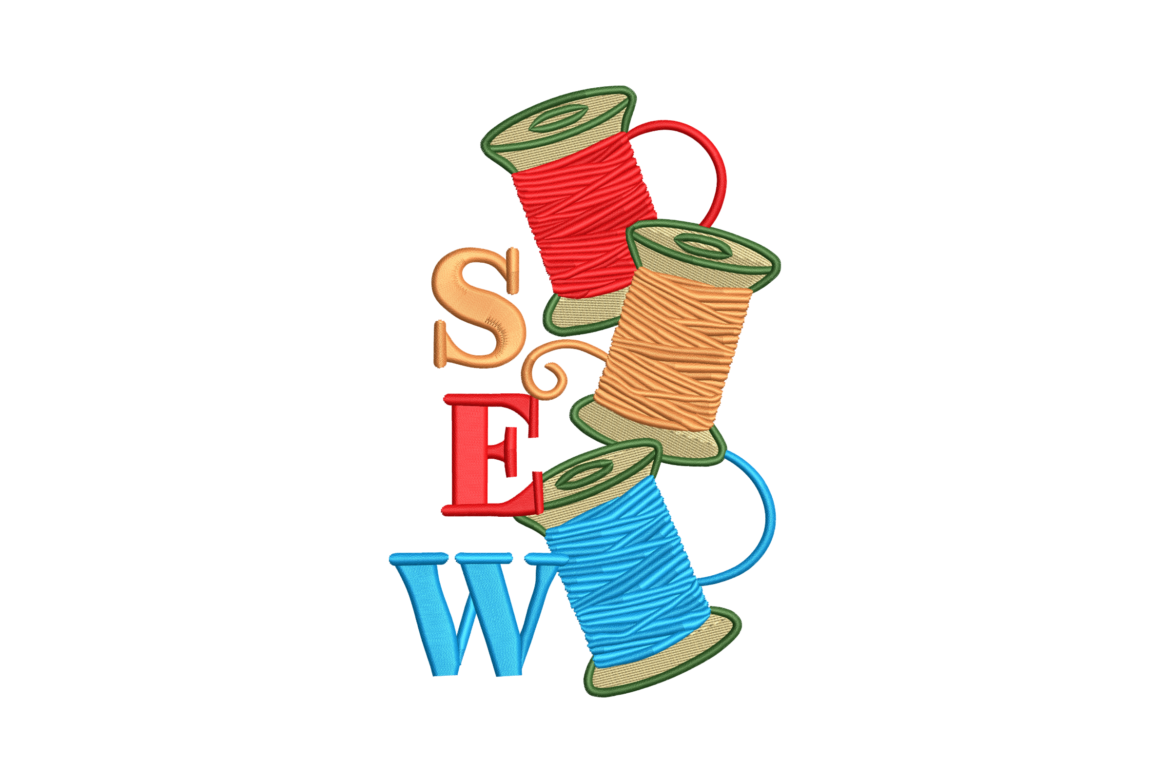 SEW Spool Stack – Cute Sewing Machine Embroidery | Embroidize