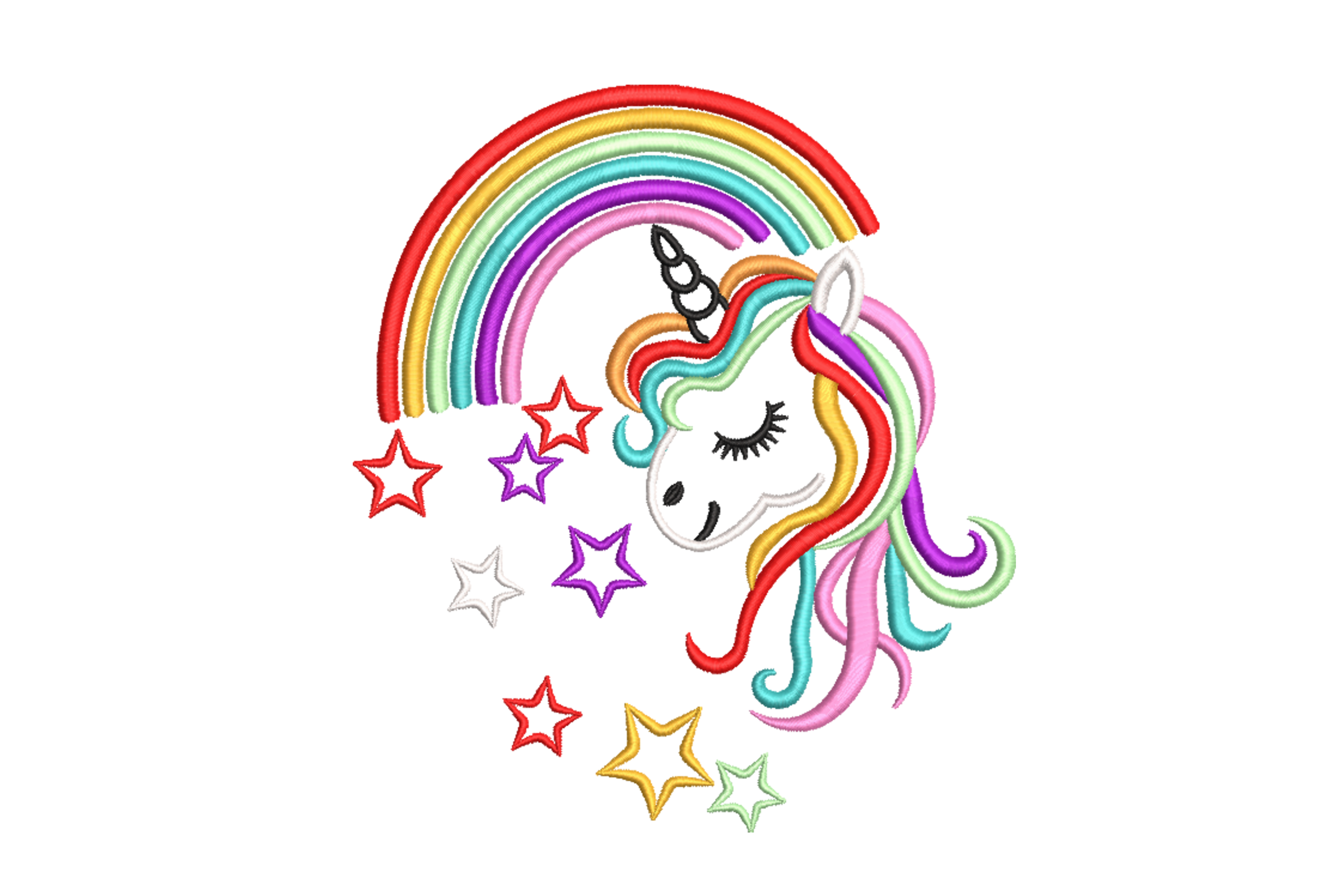 Rainbow Unicorn Embroidery – Cute Kids Machine File | Embroidize