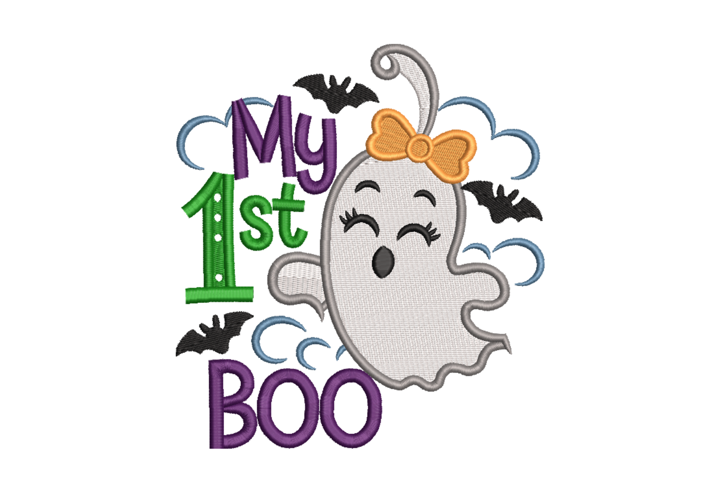 My 1st Boo – Baby First Halloween Embroidery File | Embroidize