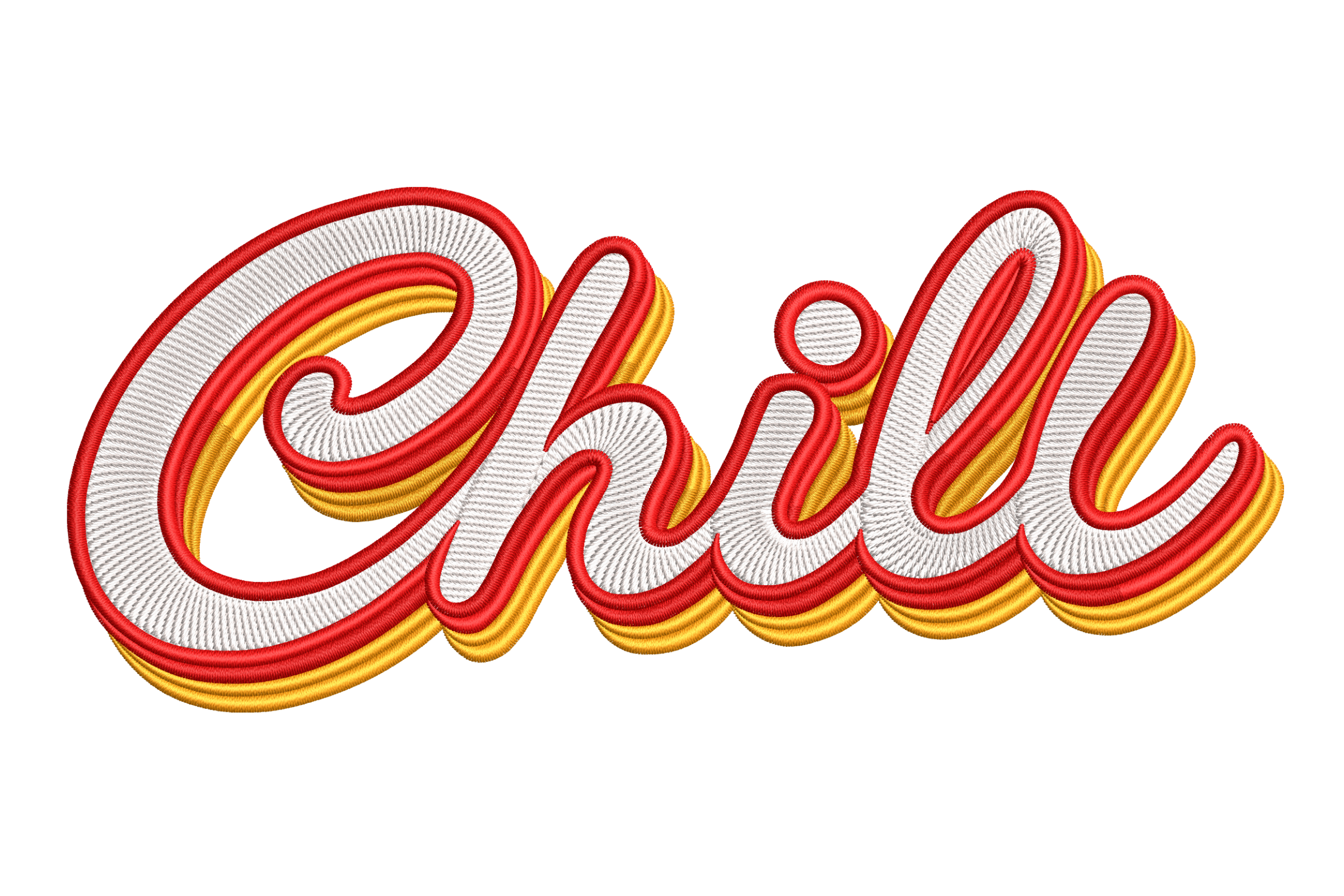 Chill Retro Script – Embroidery Design File | Embroidize