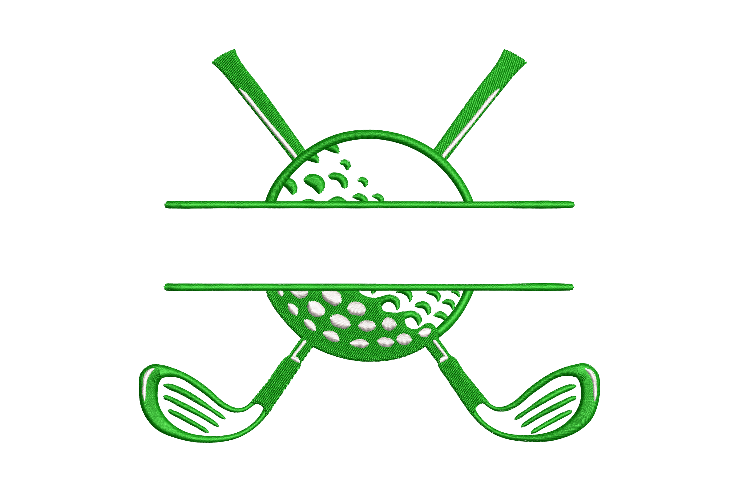 Golf Ball & Clubs – Personalizable Embroidery Design | Embroidize