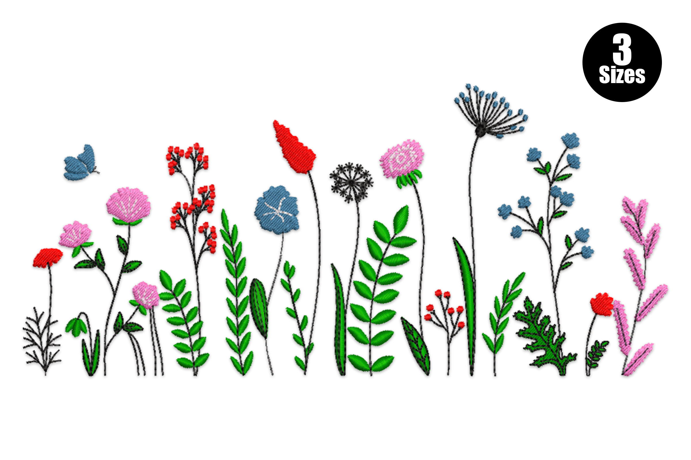 Spring Script Banner – Floral Embroidery Design | Embroidize