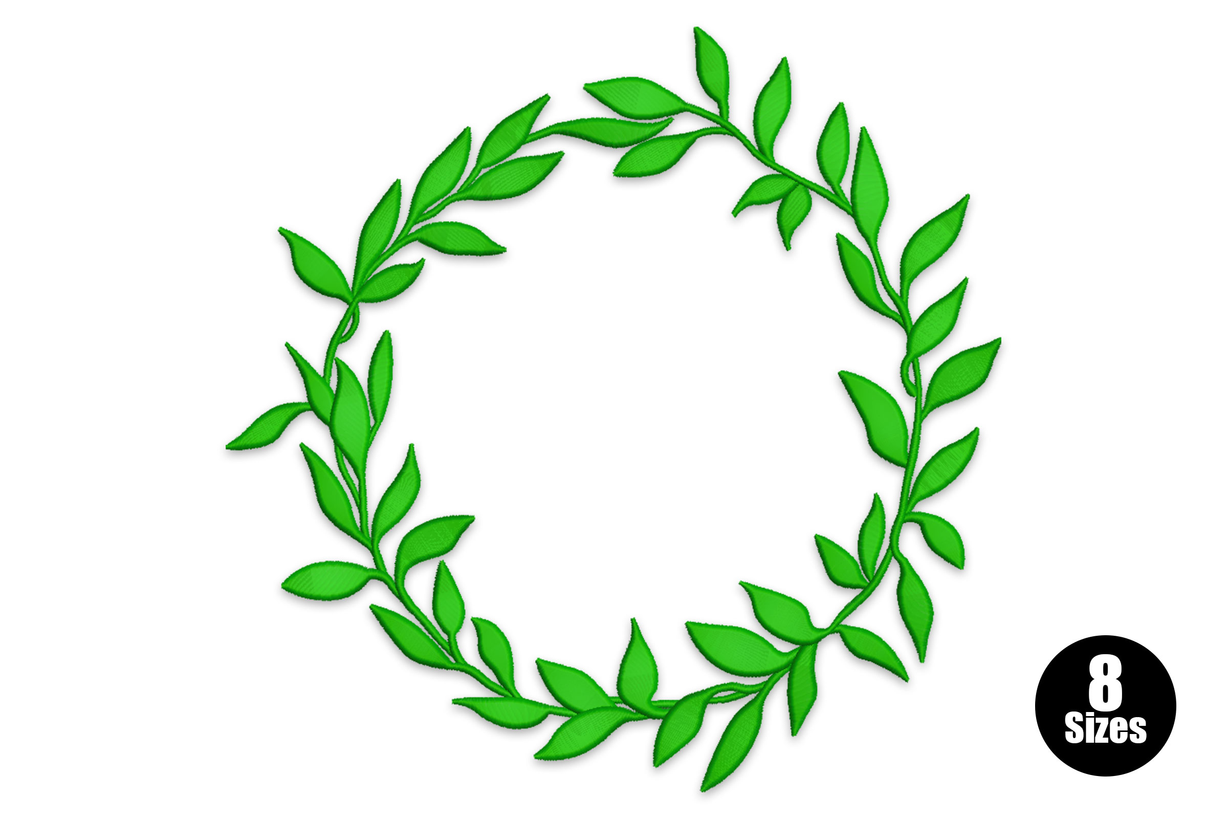 Green Botanical Sprig Embroidery Design | Embroidize