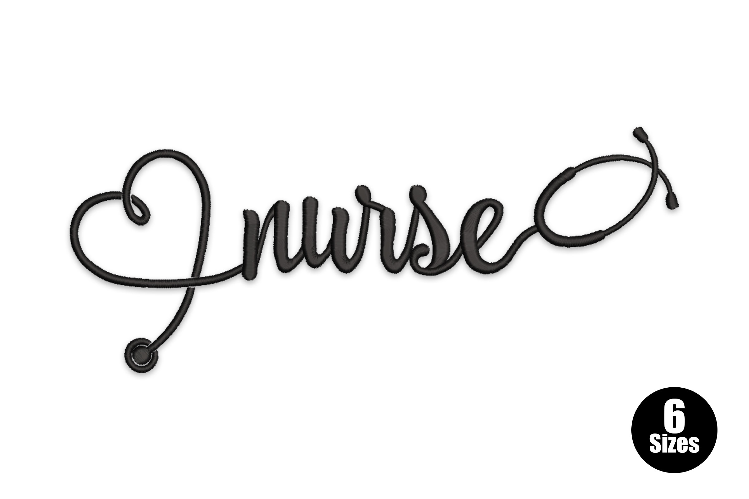 Nurse Script Stethoscope – Medical Embroidery Design | Embroidize