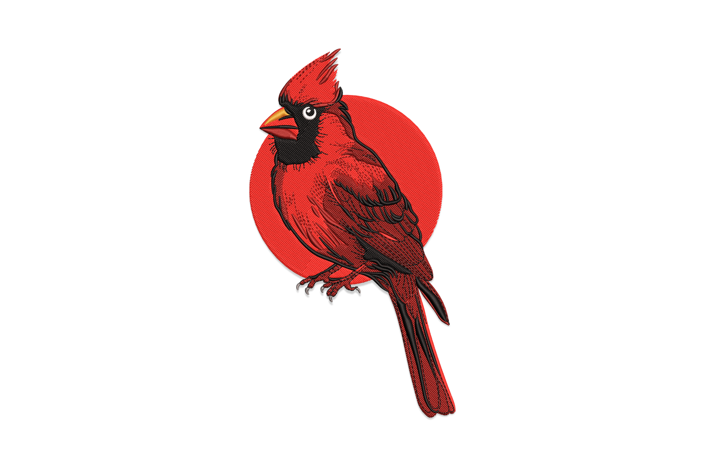 Red Cardinal Bird – Realistic Nature Embroidery Design | Embroidize