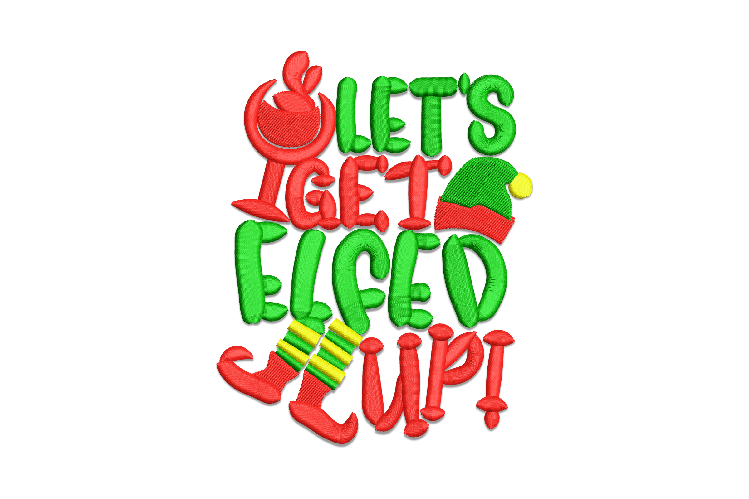 Let’s Get Elfed Up! – Christmas Embroidery Design | Embroidize