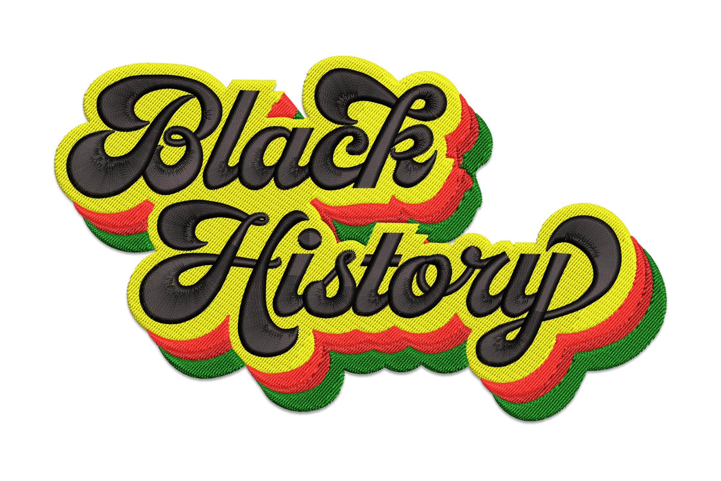 Black History Retro Script – Machine Embroidery Design | Embroidize