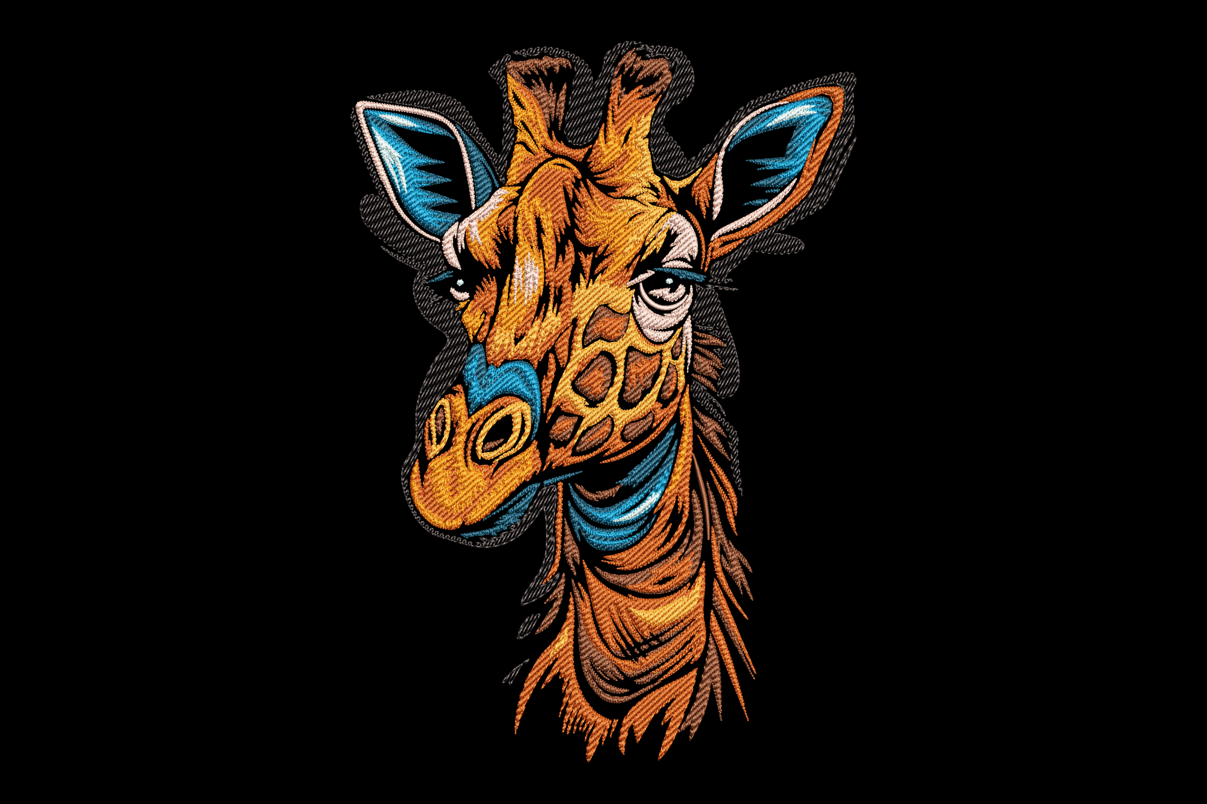 Cool Giraffe Head – Machine Embroidery Design | Embroidize