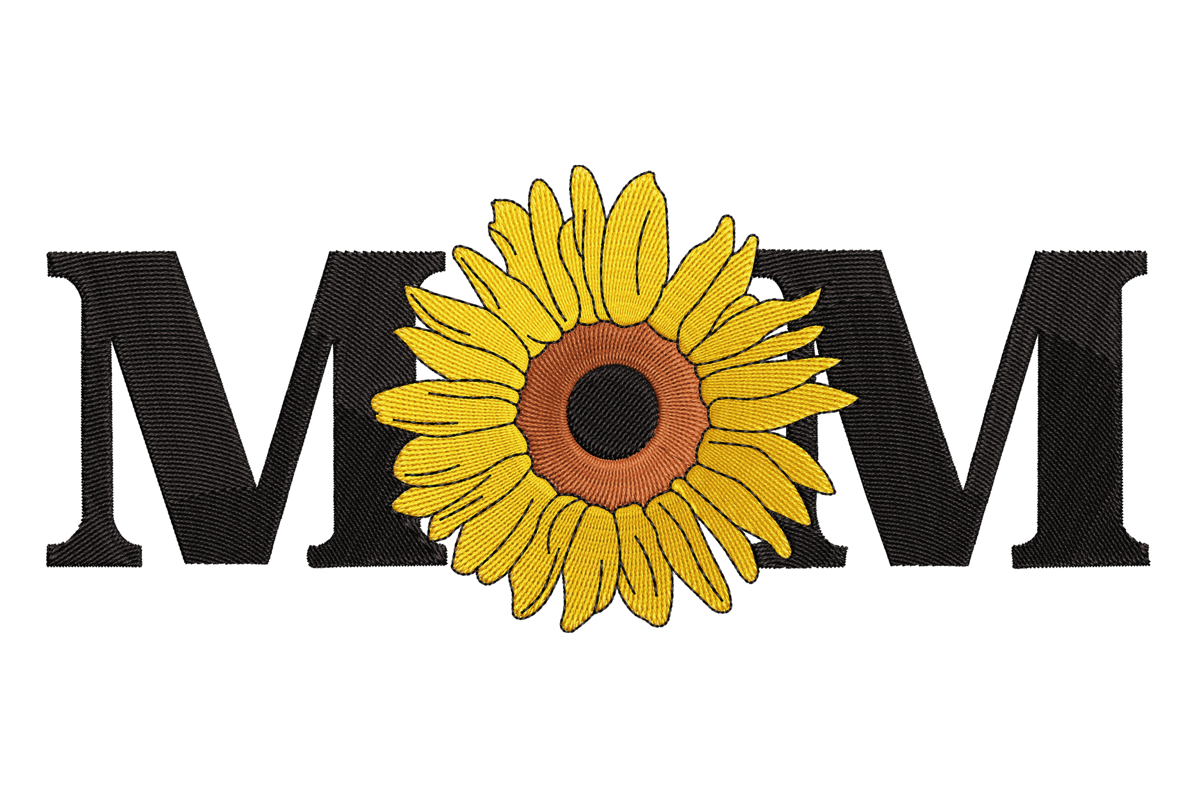 Sunflower Mom Word – Mother’s Day Machine Embroidery Design | Embroidize