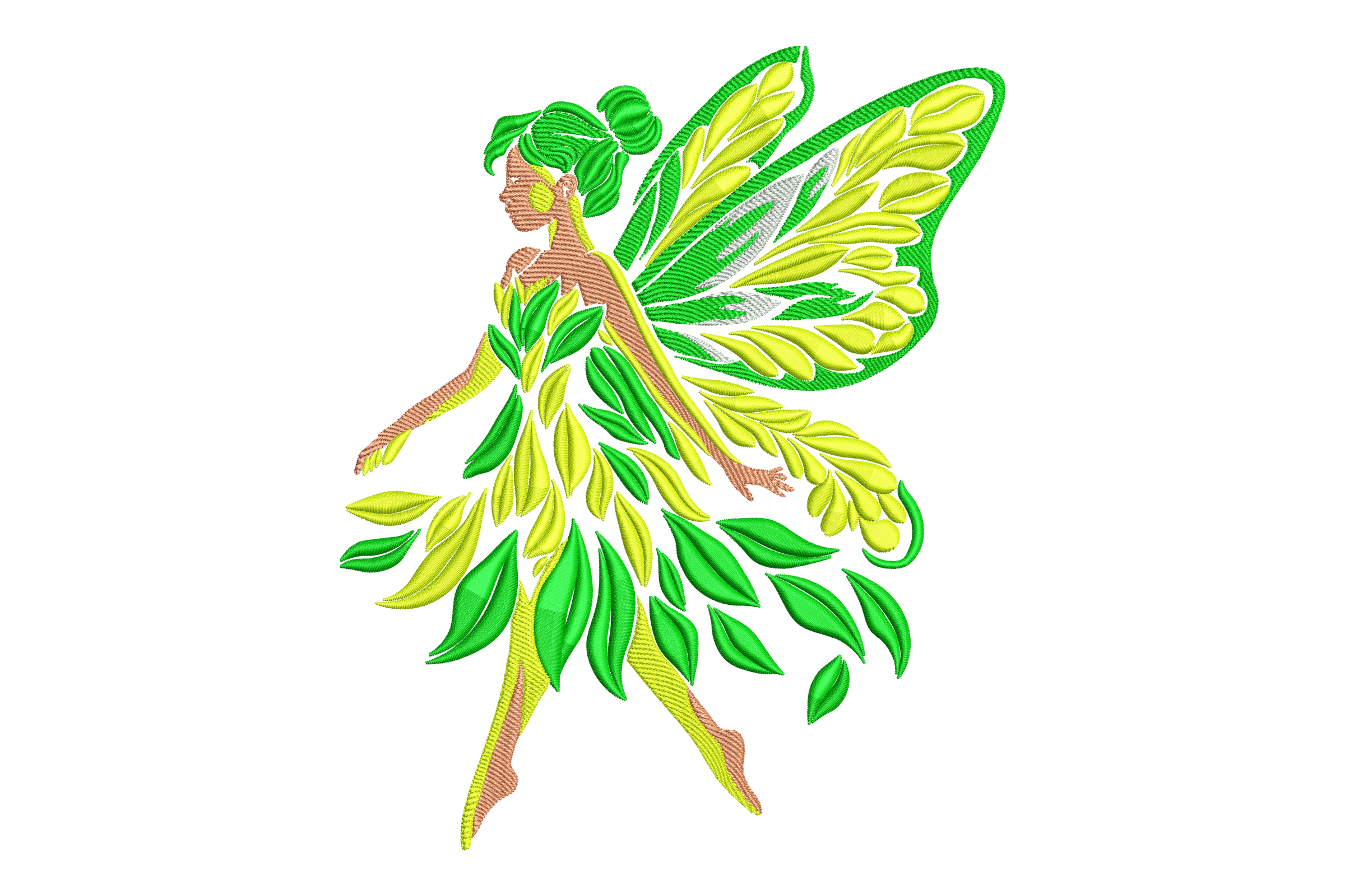 Leaf Fairy Silhouette – Machine Embroidery Design | Embroidize