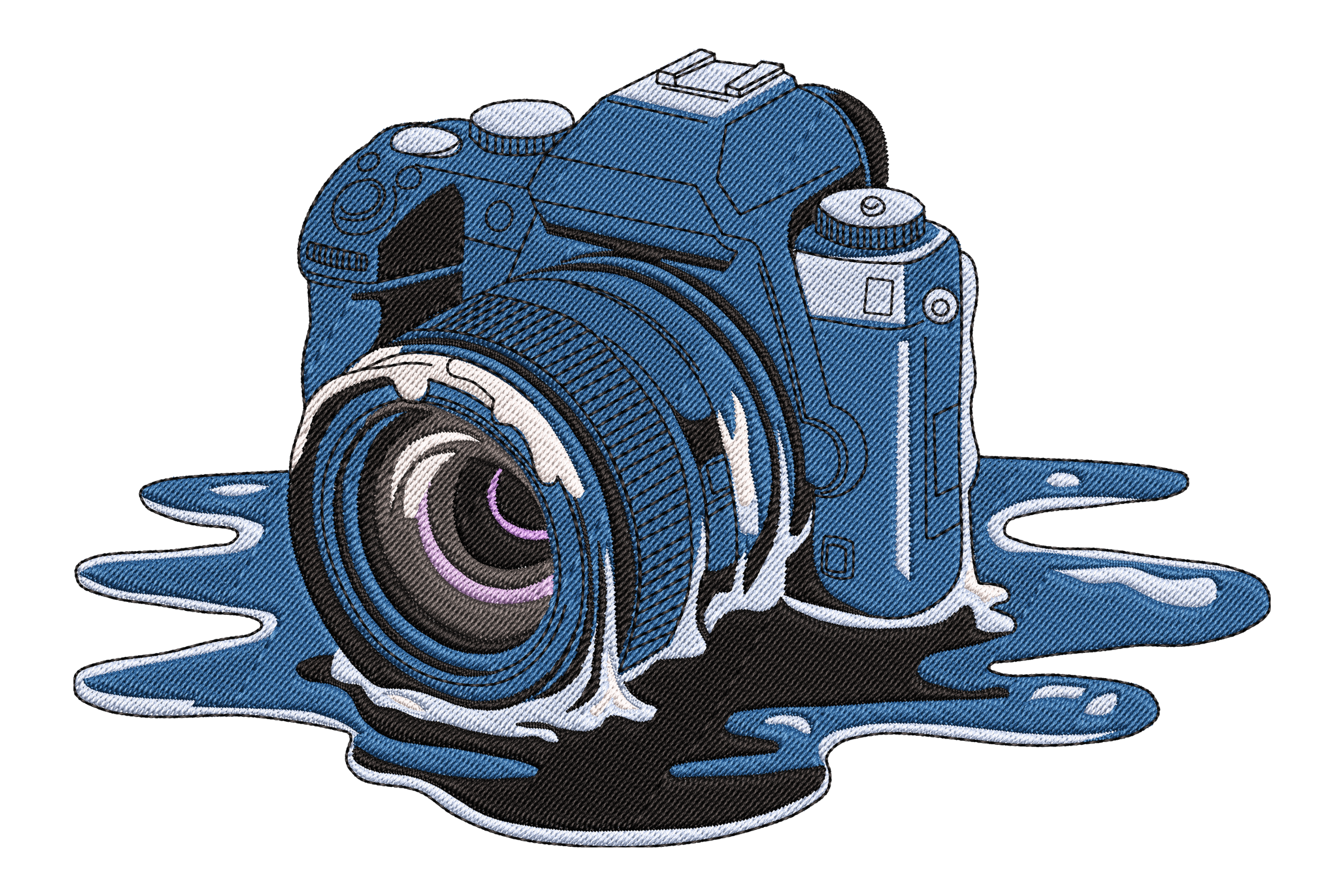 Melting Camera – Photographer Machine Embroidery Design | Embroidize