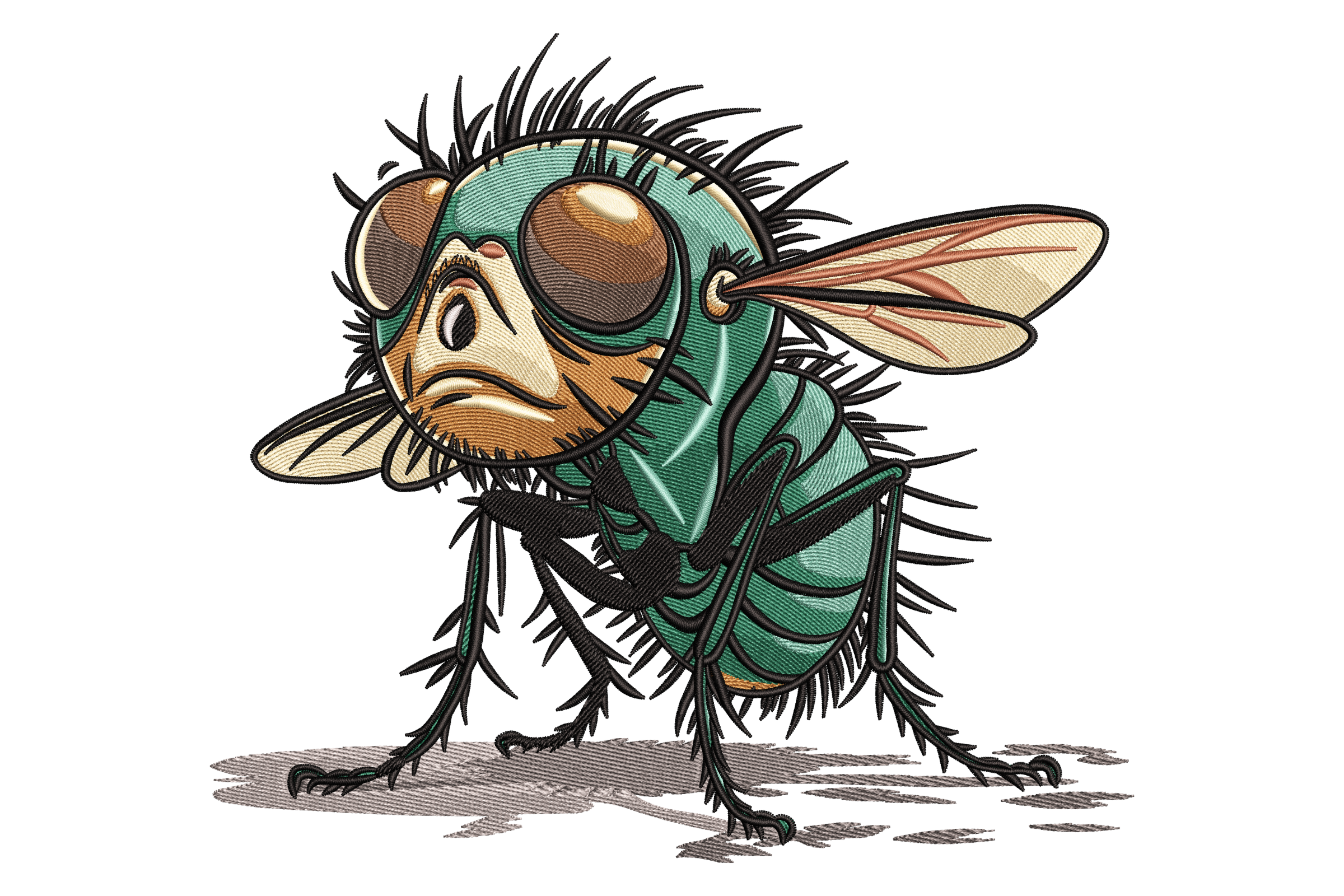 Sad Cartoon Fly – Machine Embroidery Design | Embroidize