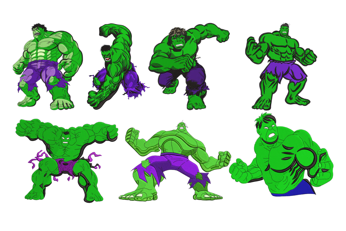 Green Superhero Machine Embroidery Designs Bundle | Embroidize
