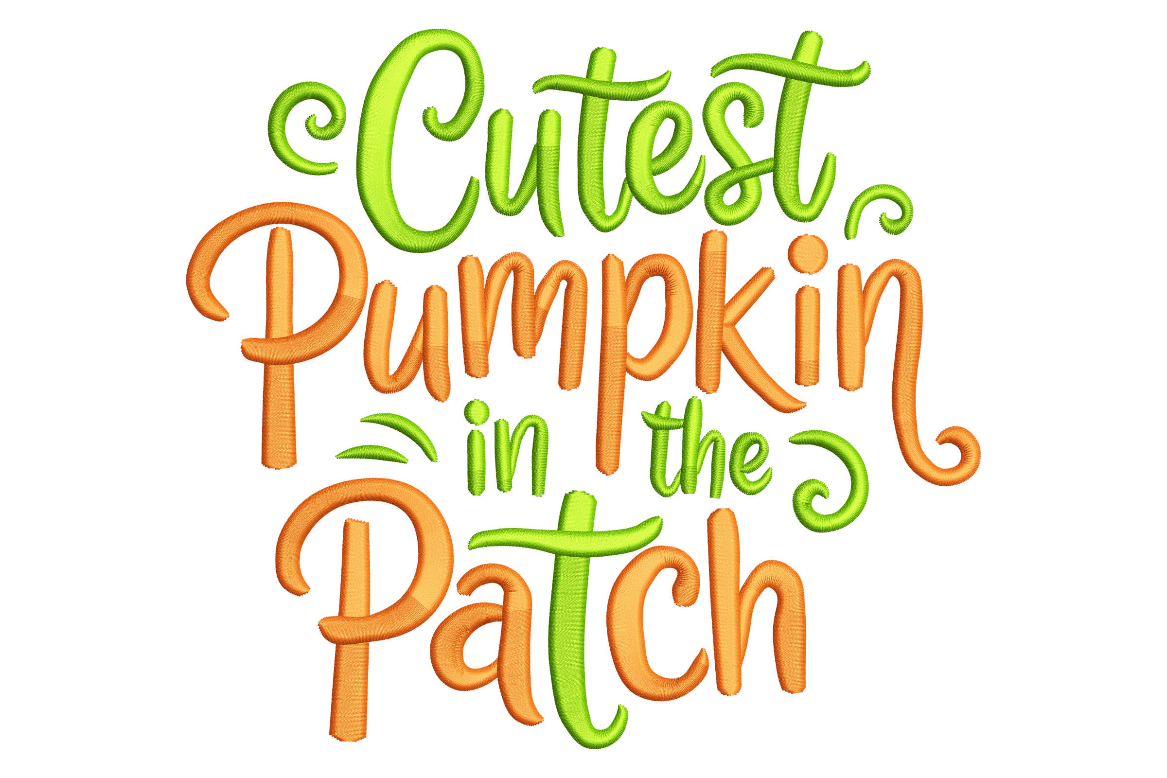 Cutest Pumpkin in the Patch – Fall Embroidery Design | Embroidize